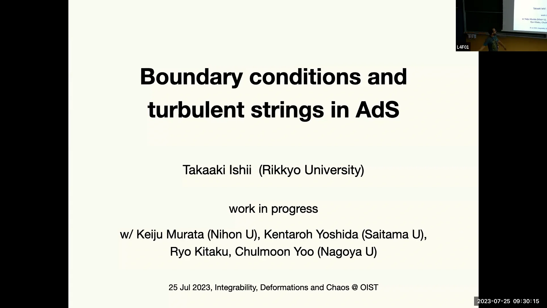 Takaaki Ishii: Boundary conditions and turbulent strings in AdS