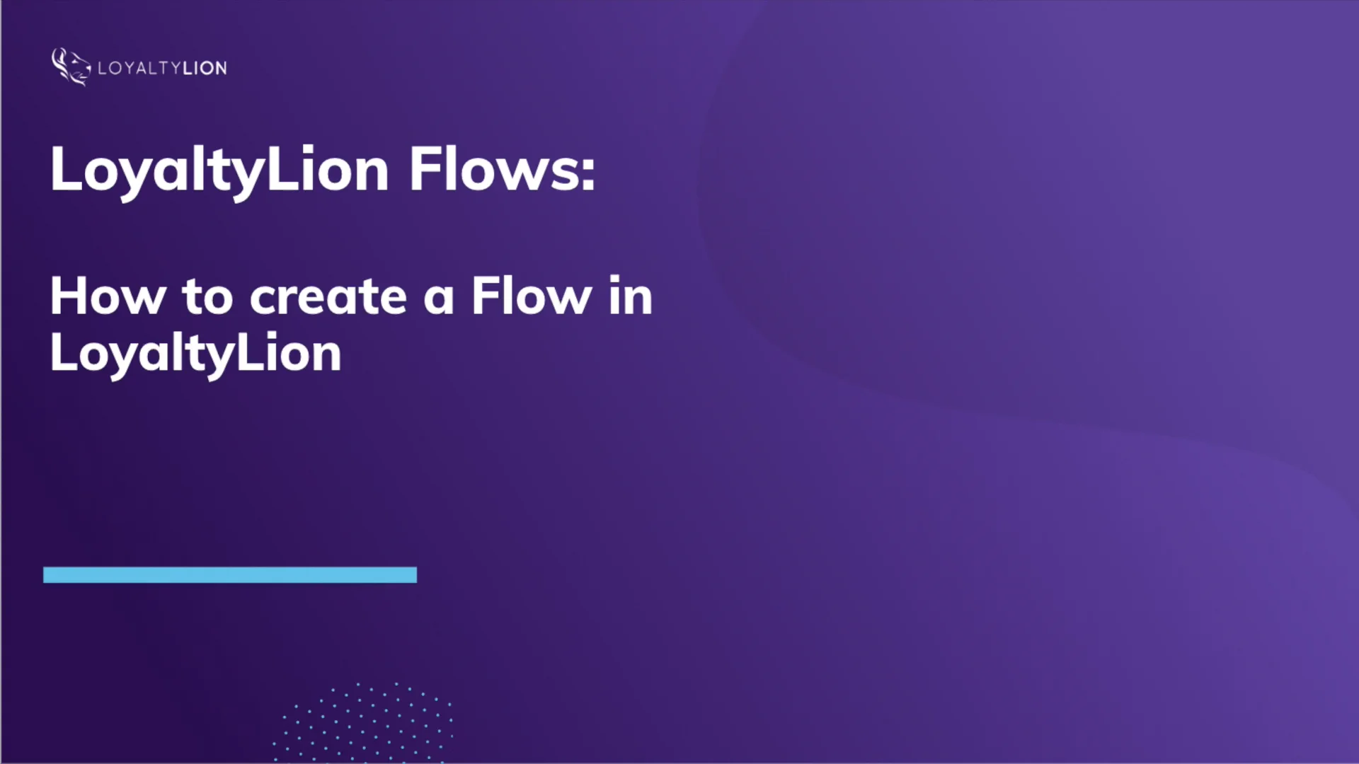 LoyaltyLion Flows - Instruction Video on Vimeo