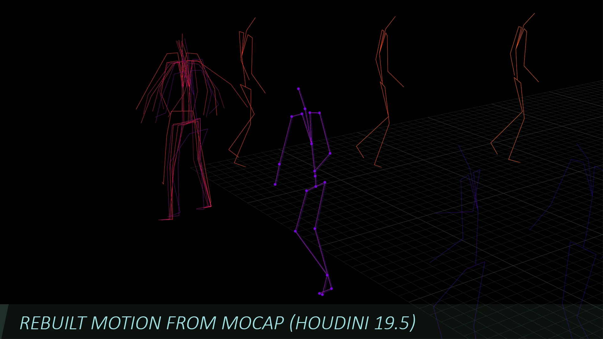 Rebuilt motion from mocap skeleton, Houdini 19.5 (not tutorial). on Vimeo