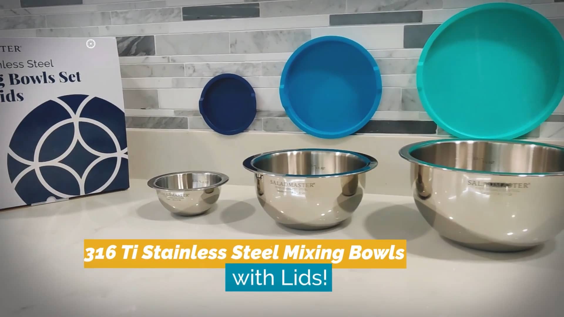 Saladmaster Mixing Bowl Set with Lids on Vimeo