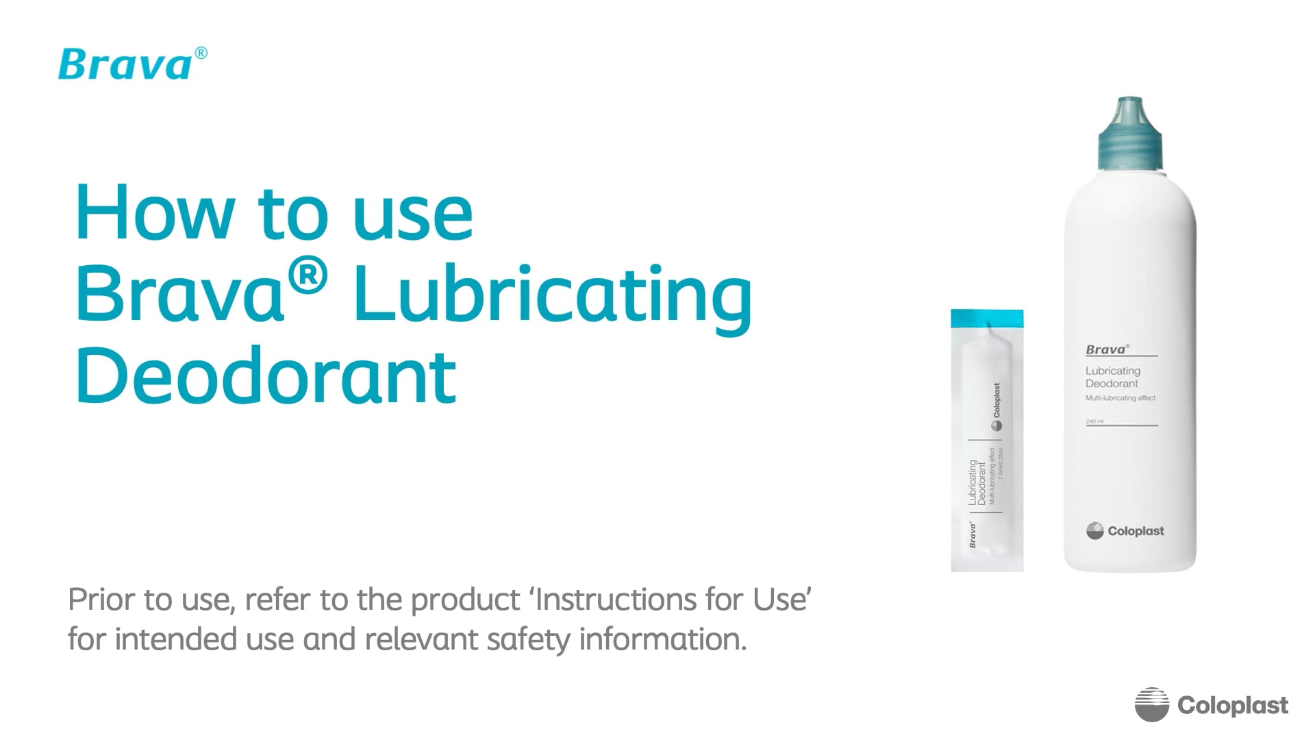 How to use Brava® Lubricating Deodorant on Vimeo