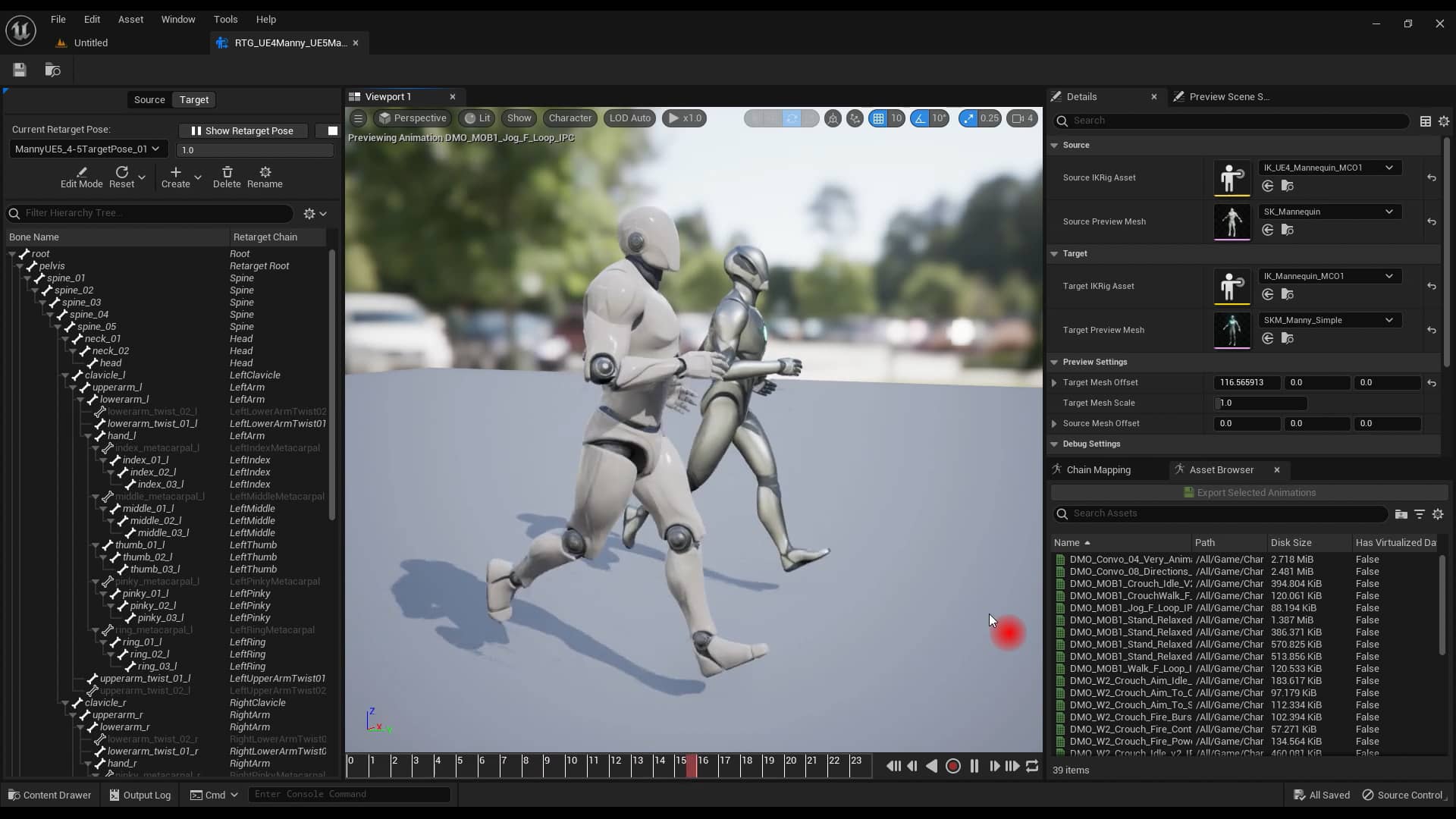UE5 IK Retargeting - UE4 Mannequin to UE5 Manny - Quick Tutorial on Vimeo