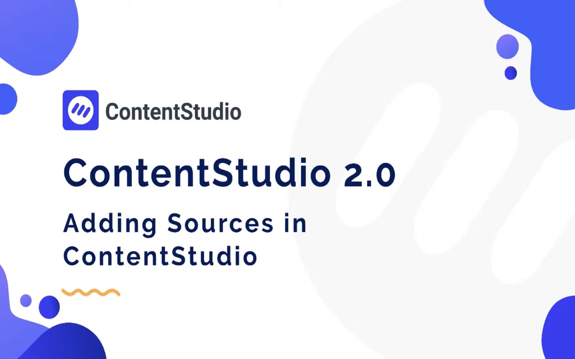 CS-Adding Sources in ContentStudio on Vimeo
