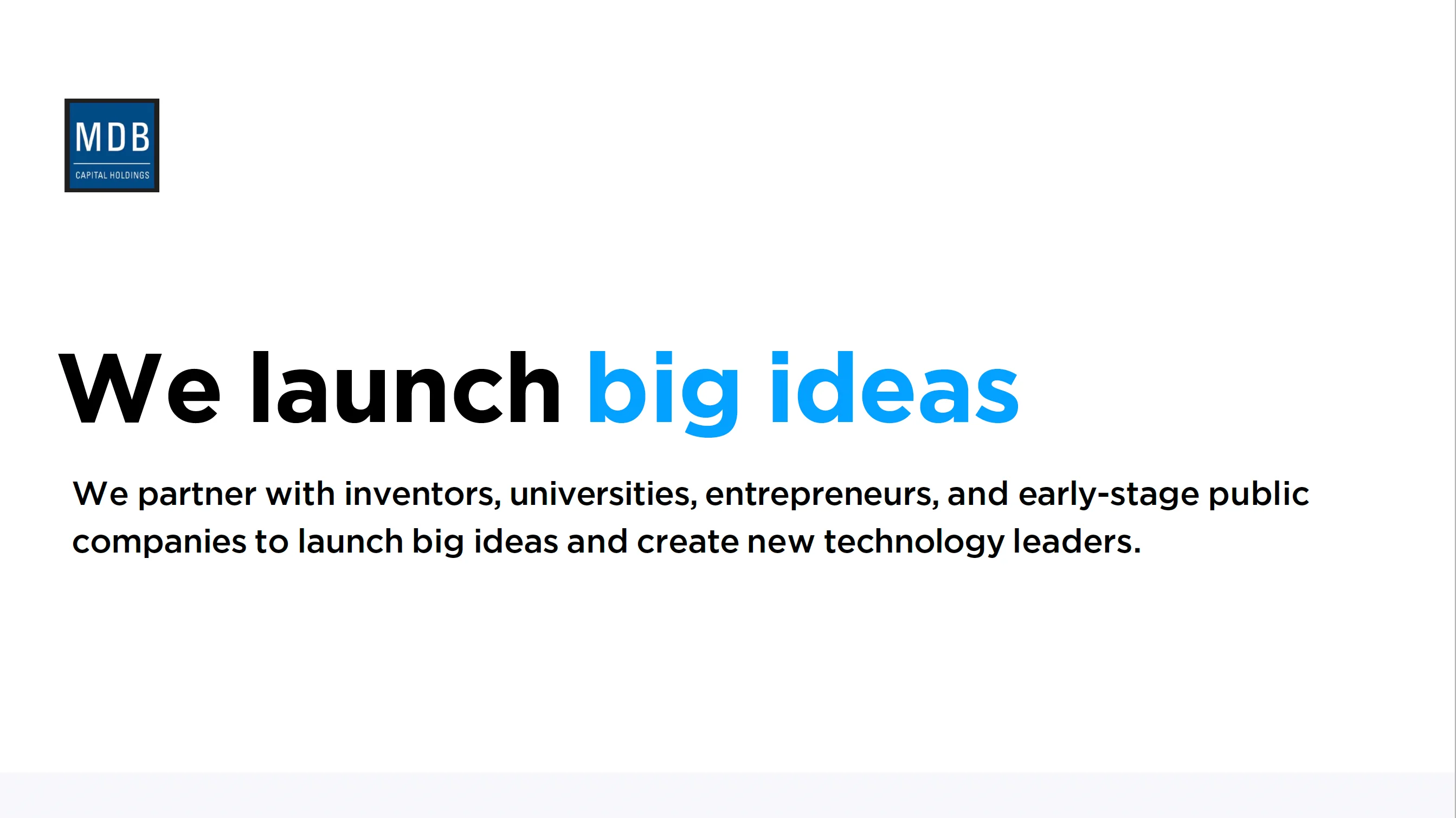 MDB Capital Holdings Offering Presentation Recording on Vimeo