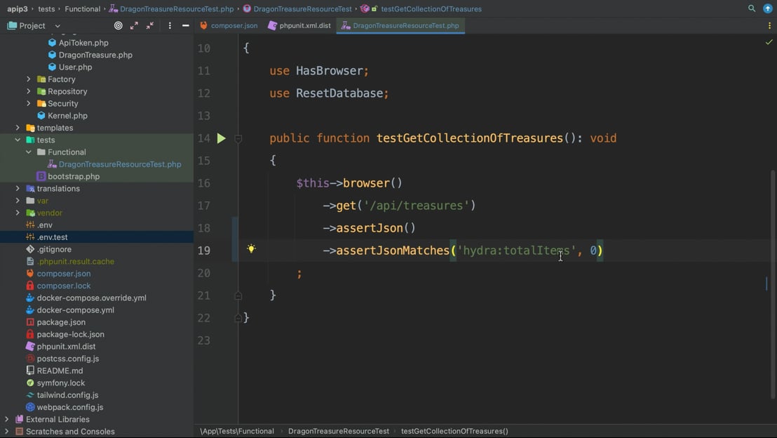 Json Test Assertions And Seeding The Database Api Platform 3 Part 2 Security For Your Treasures