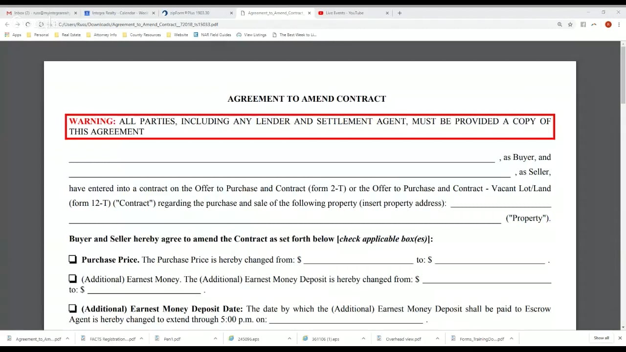 Agreement to Amend Contract Walkthrough - 2019 on Vimeo