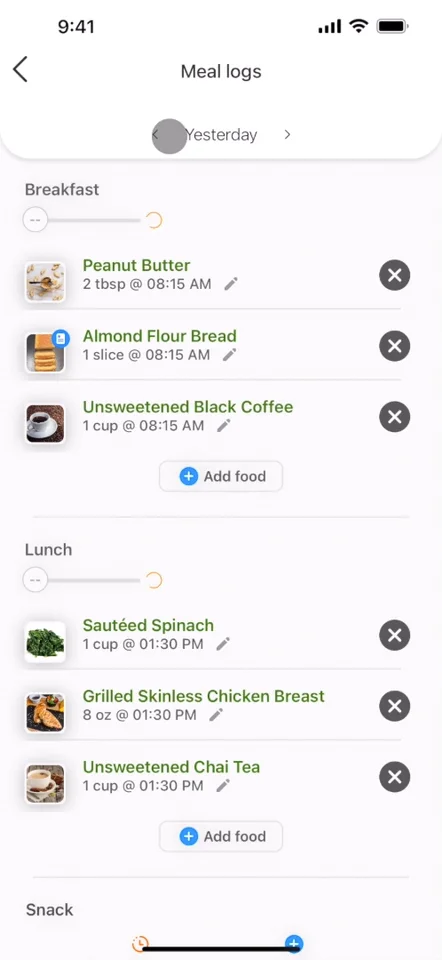 How to log missed meals