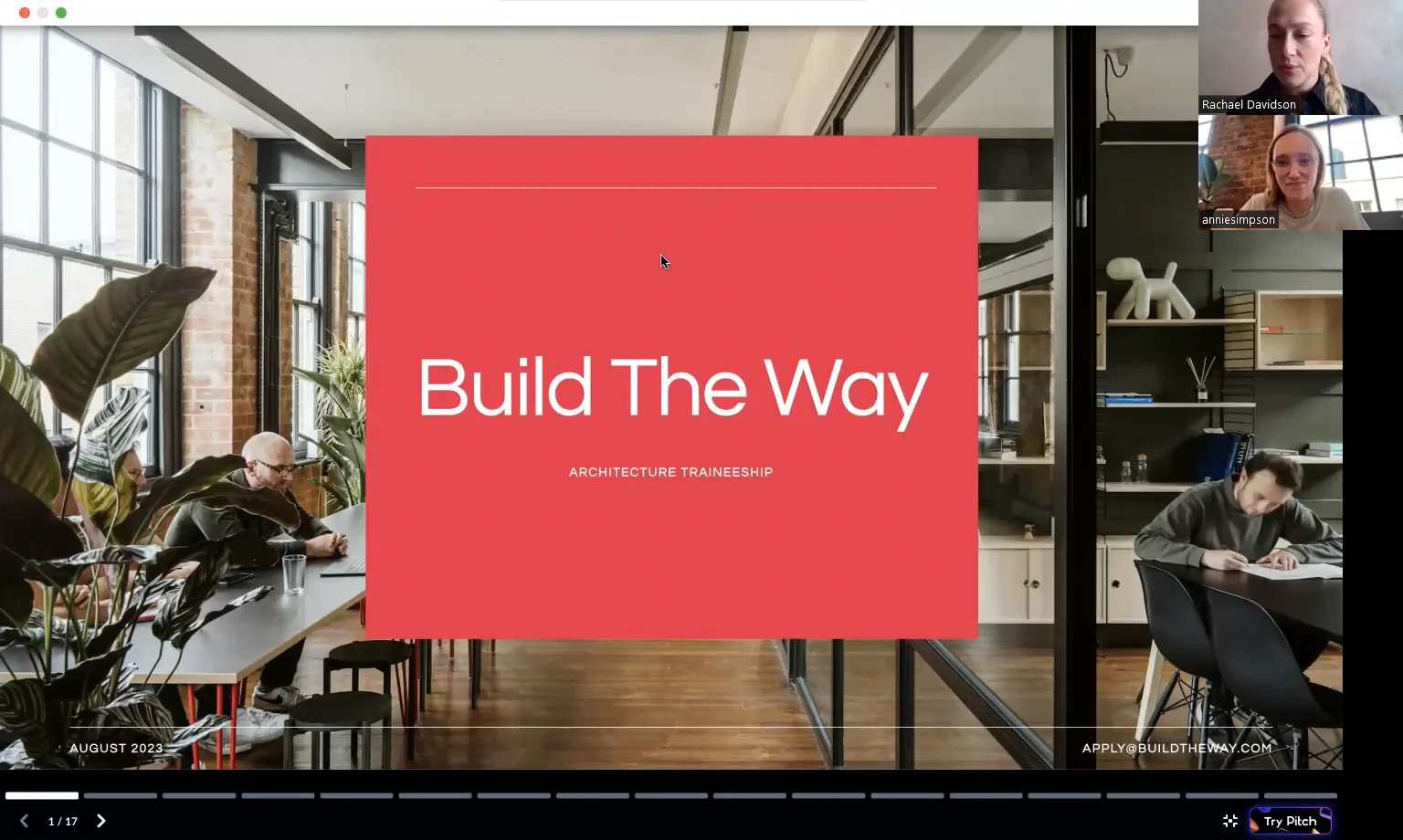 Build The Way Webinar - How To Apply on Vimeo