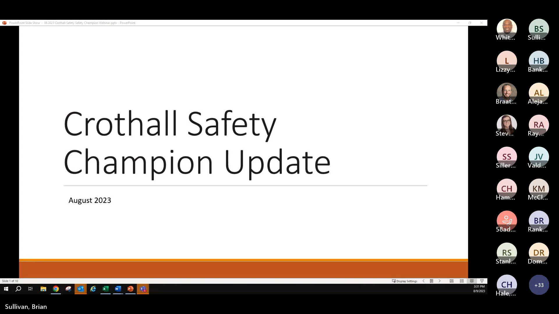 Safety Champion Webinar Recordings - SAFETY CHAMPION WEBINAR - AUGUST ...
