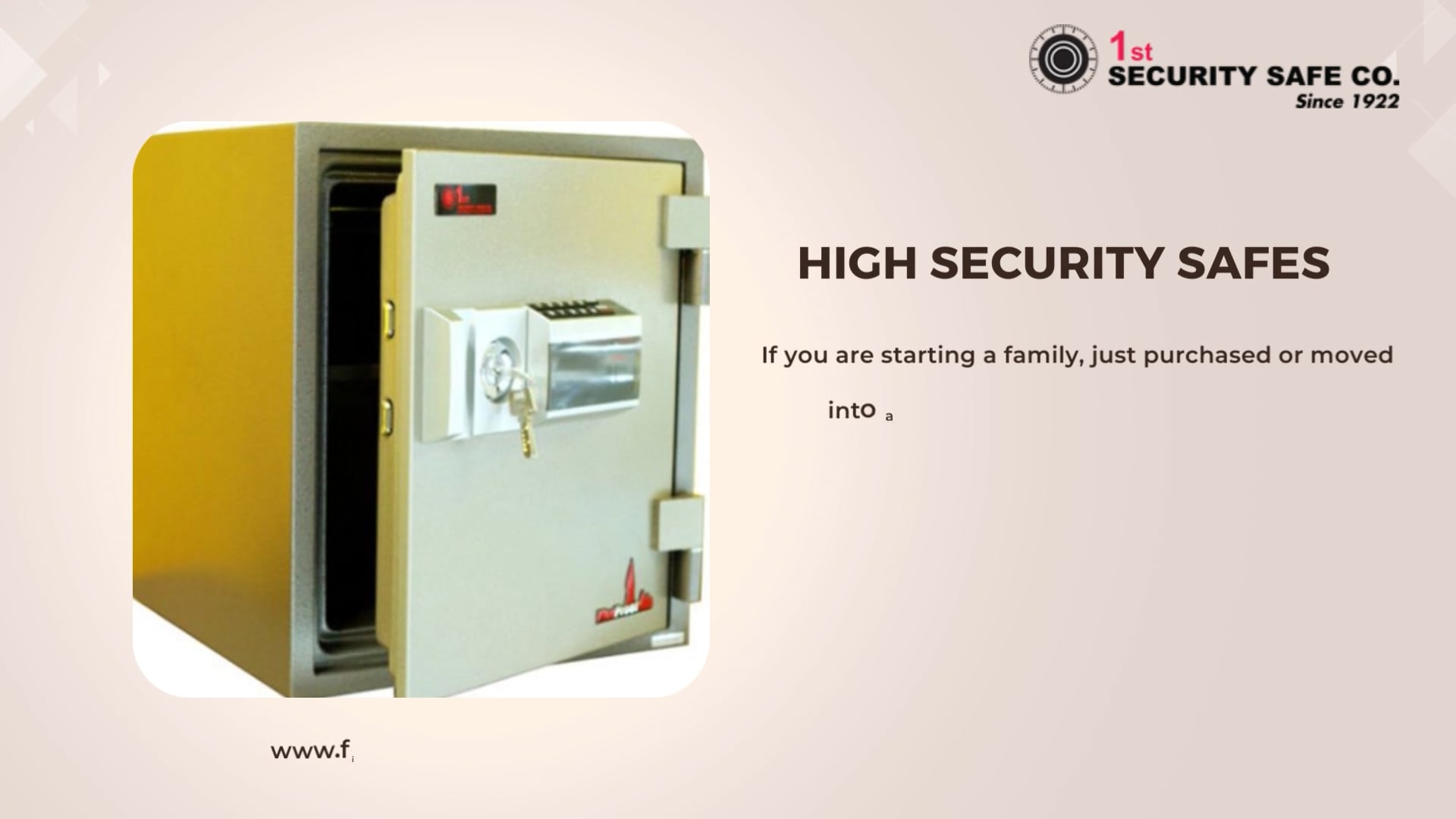 Brand New High Security Safes - First Security Safe on Vimeo