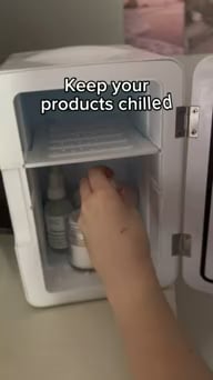 Amazoncom PERSONAL CHILLER Mini Fridge for Bedroom LED Lighted Mirror ...