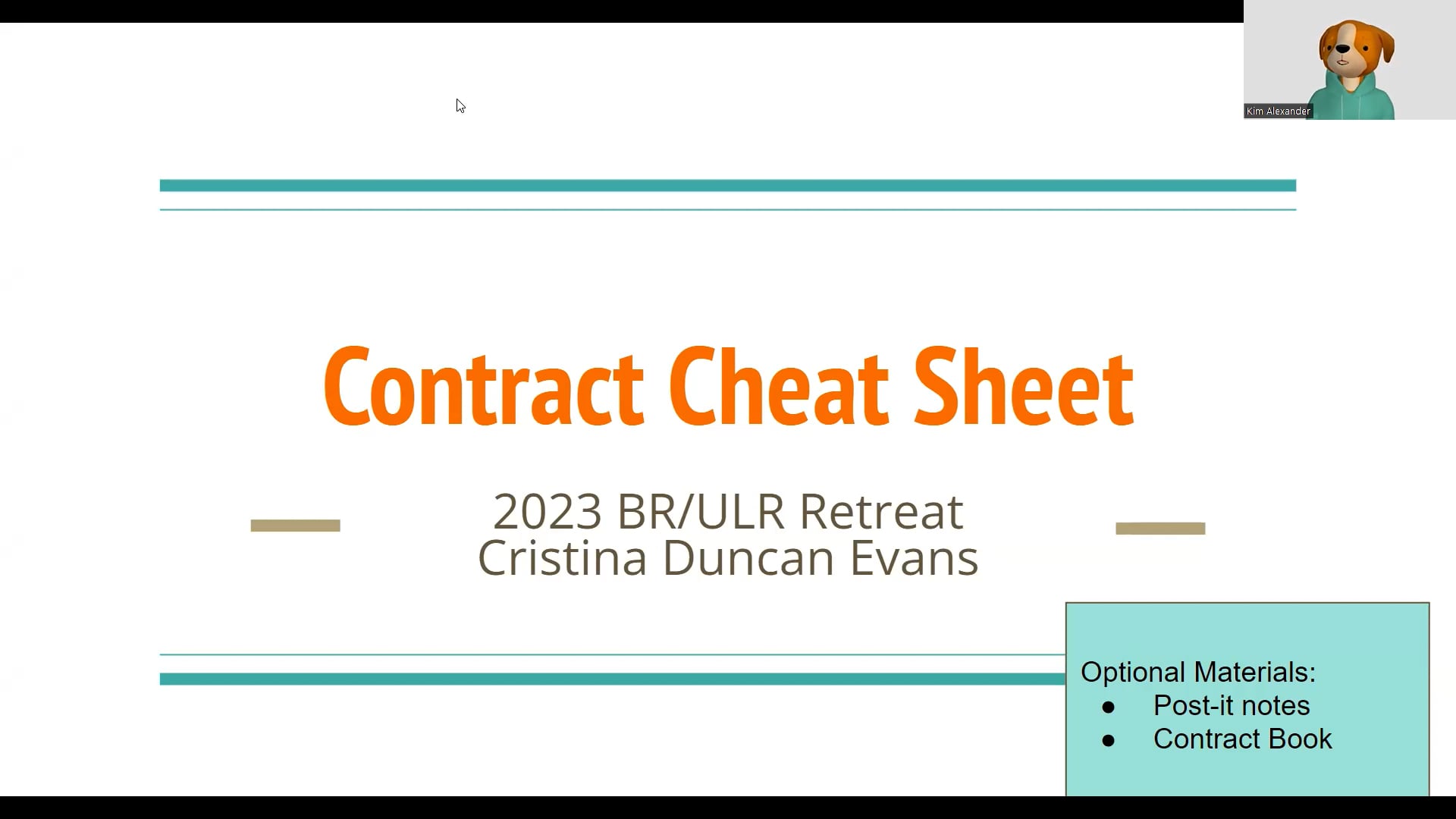 Contract Cheat Sheet on Vimeo