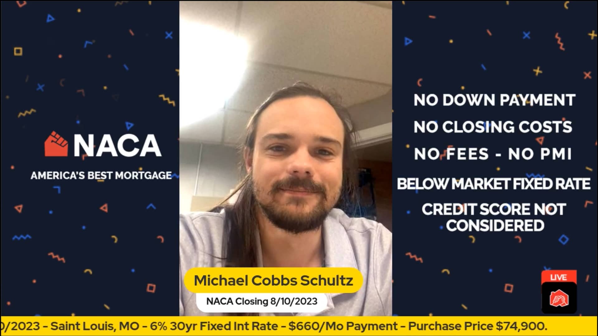 August 10, 2023, LIVE NACA Closing Michael Cobb-Schultz. Saint Louis ...