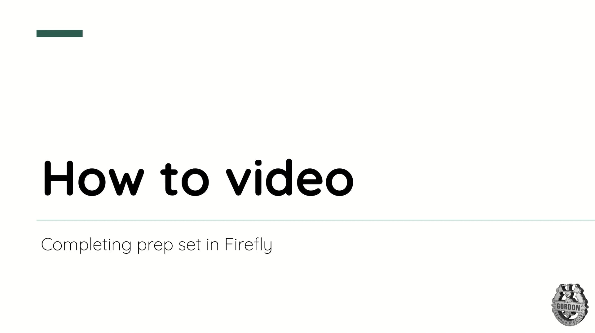 Firefly Finding prep details on Vimeo