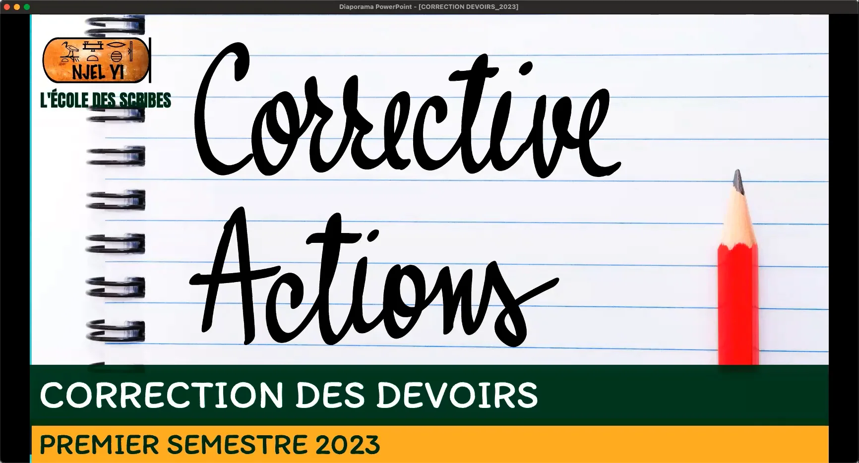 Watch Correction des devoirs du 2ème semestre 2023 Online | Vimeo On ...