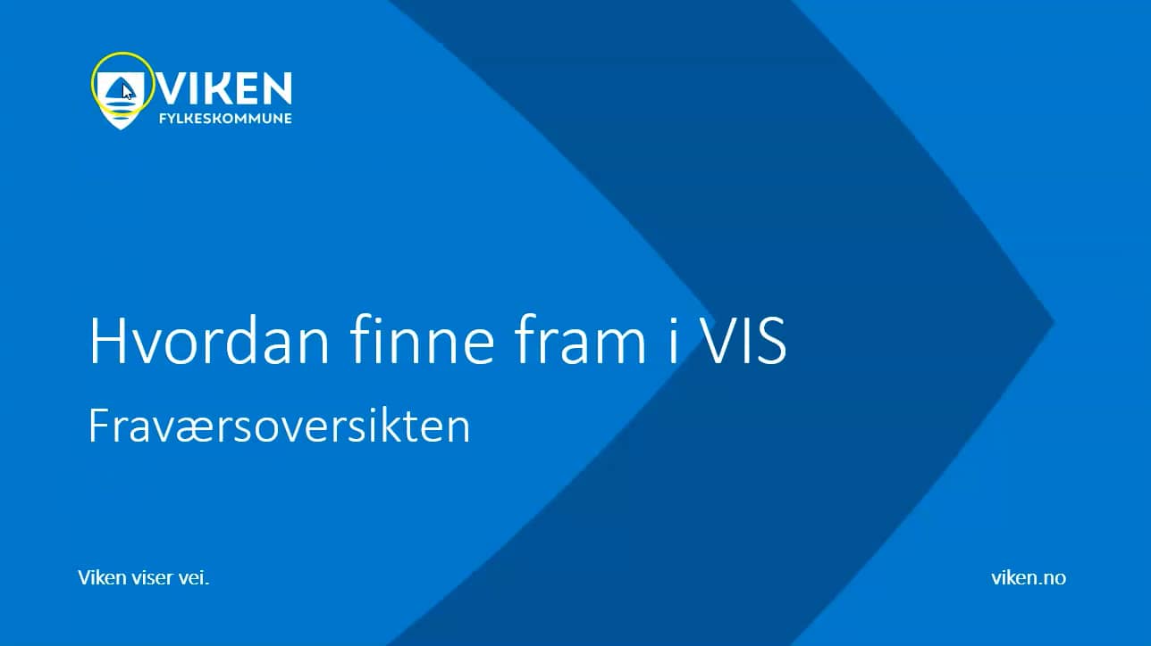 Fraværsoversikt og fremtidig fravær i VIS on Vimeo