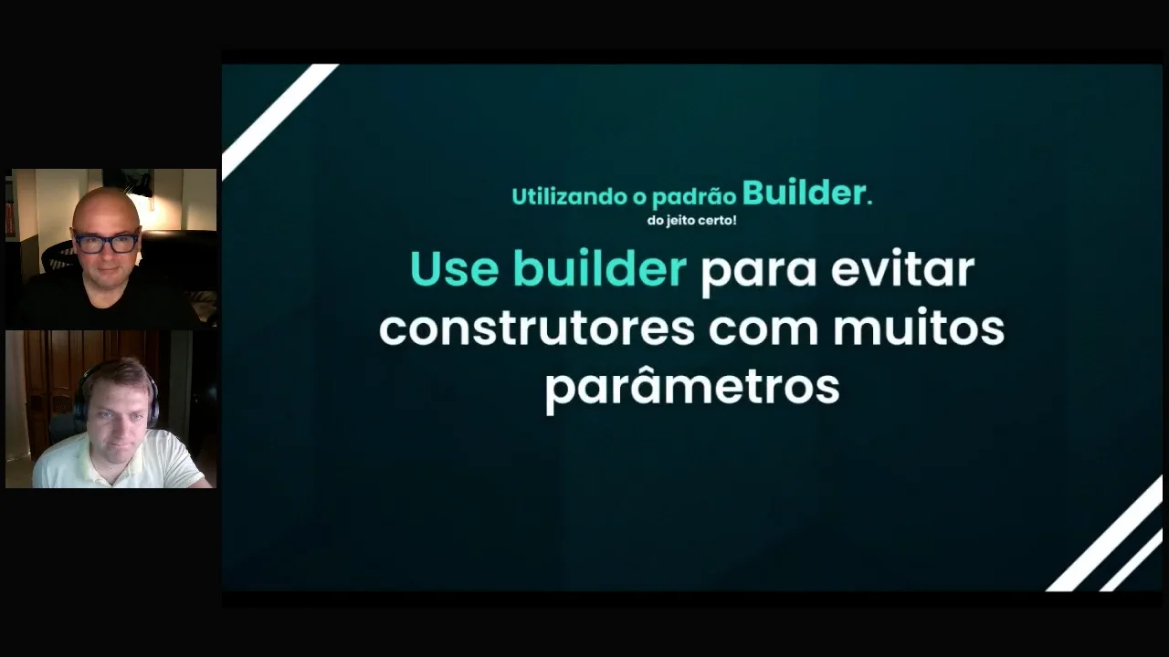 C - BUILDER - 4 - Use builder para evitar construtores com muitos parâmetros on Vimeo