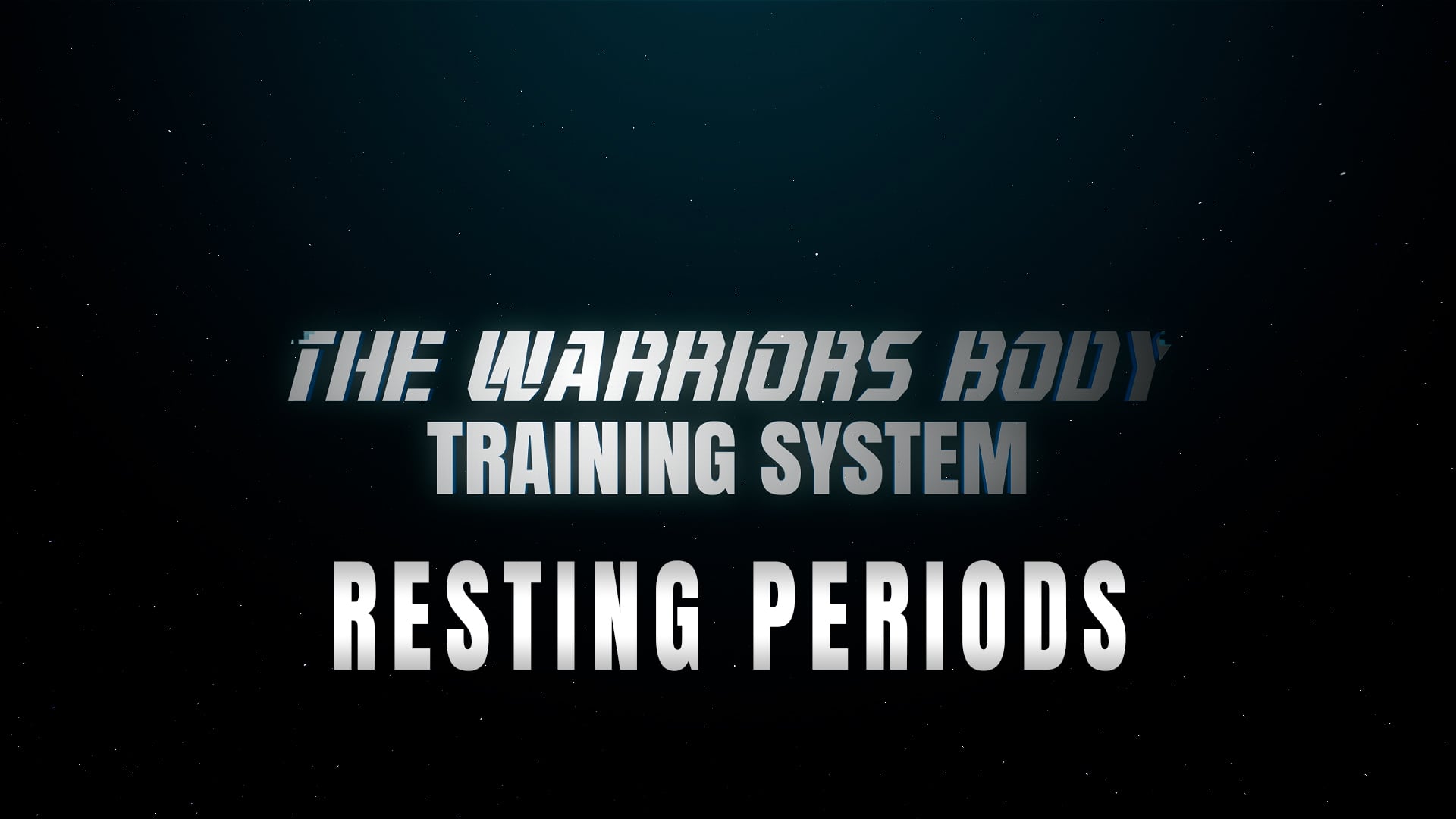 Lesson 6 - Resting Periods on Vimeo