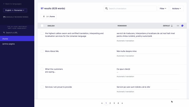 Traducerea automata a site-urilor on Vimeo