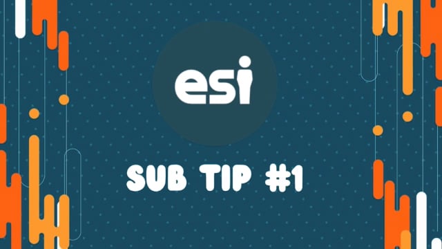 ESI Sub Tips - ESI Sub Tip #1 - Build a Sub Toolkit on Vimeo
