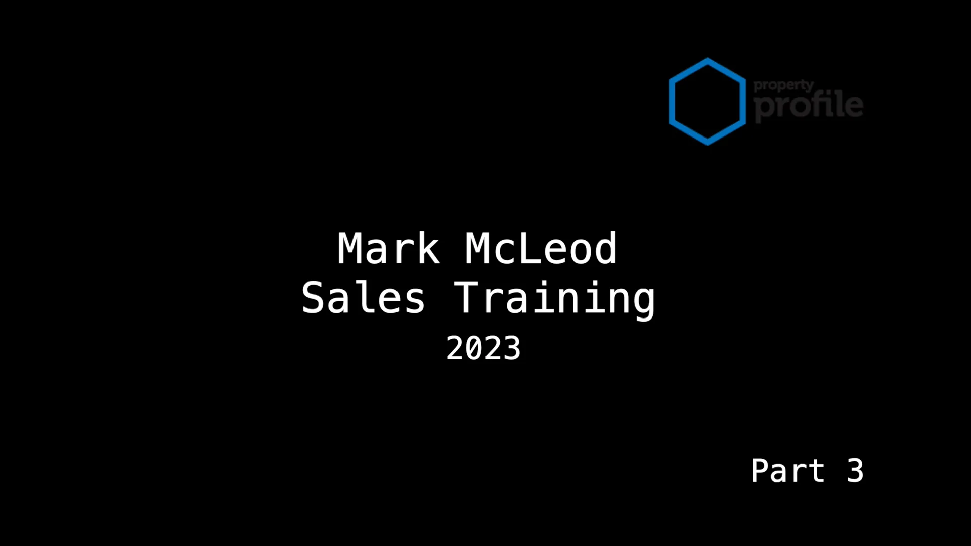 Sales Agent Training with Mark McLeod - PPG Mark McLeod Part 3 on Vimeo