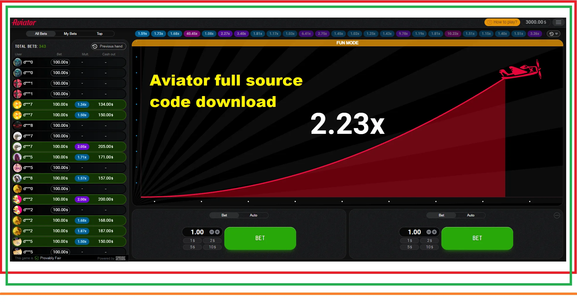 aviator casino game source code / aviator source code / aviator api on ...