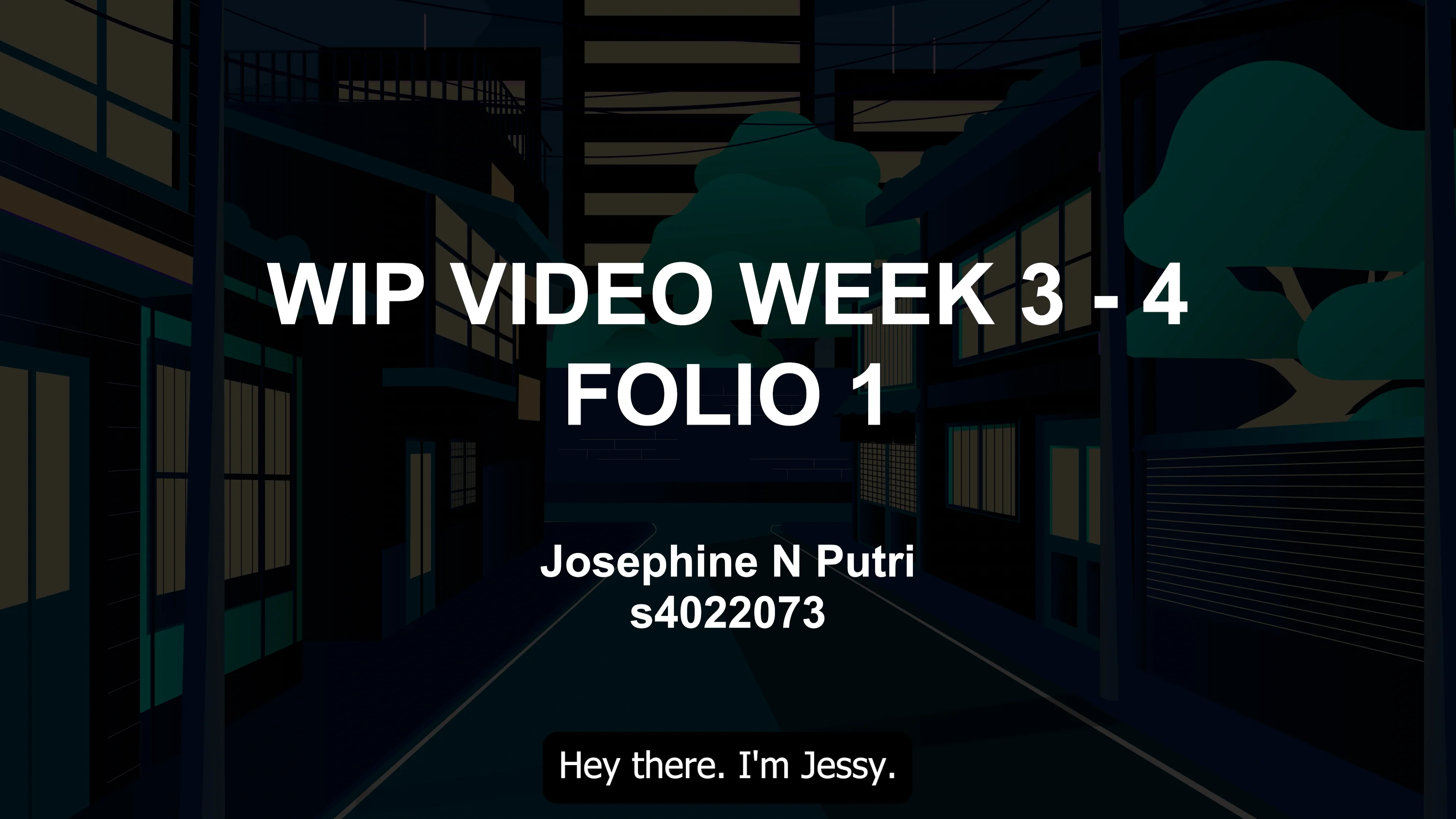 WIP Folio 1 Video_Week 3 - 4 on Vimeo
