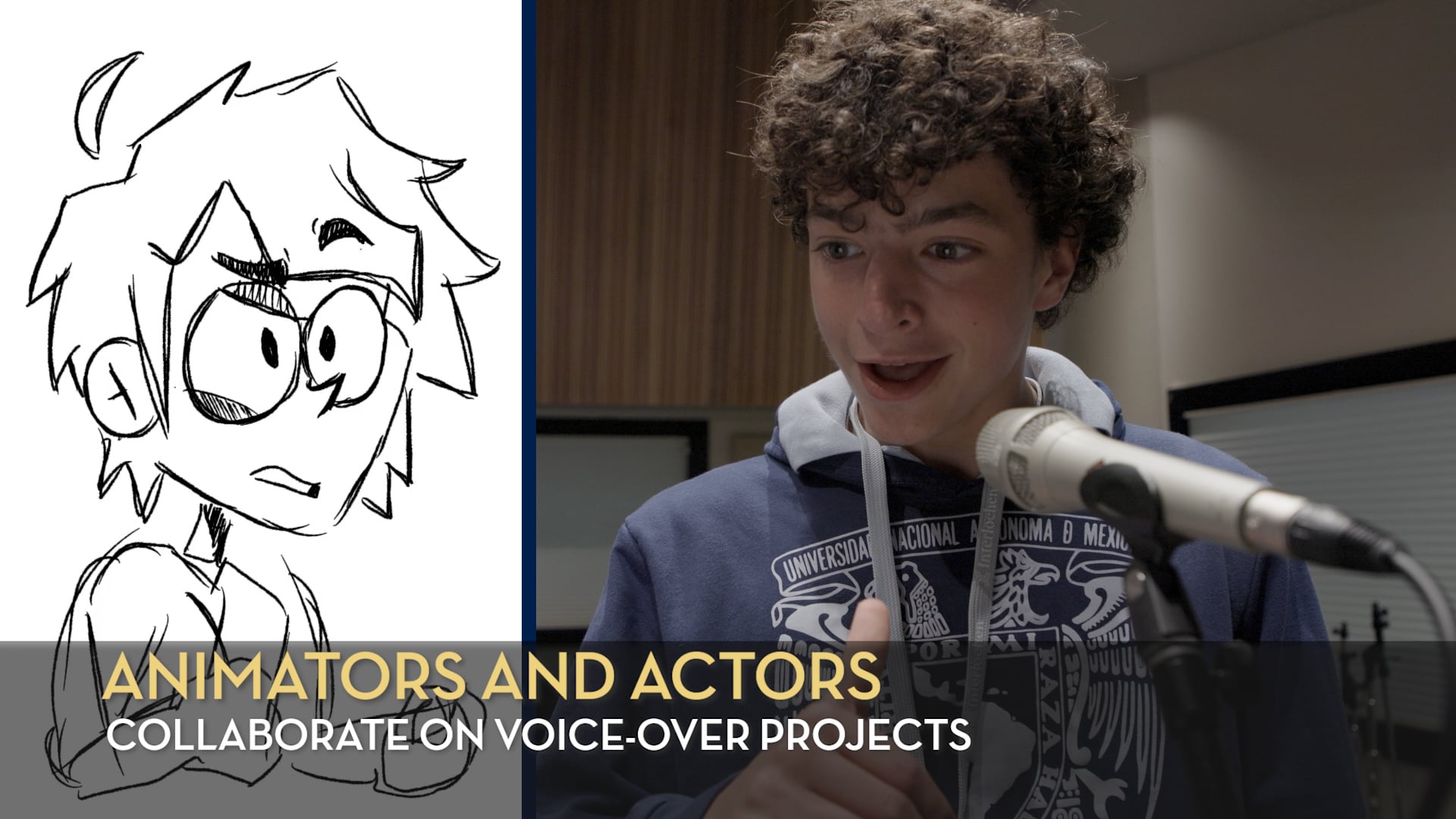 Animators and actors collaborate on voice-over projects on Vimeo