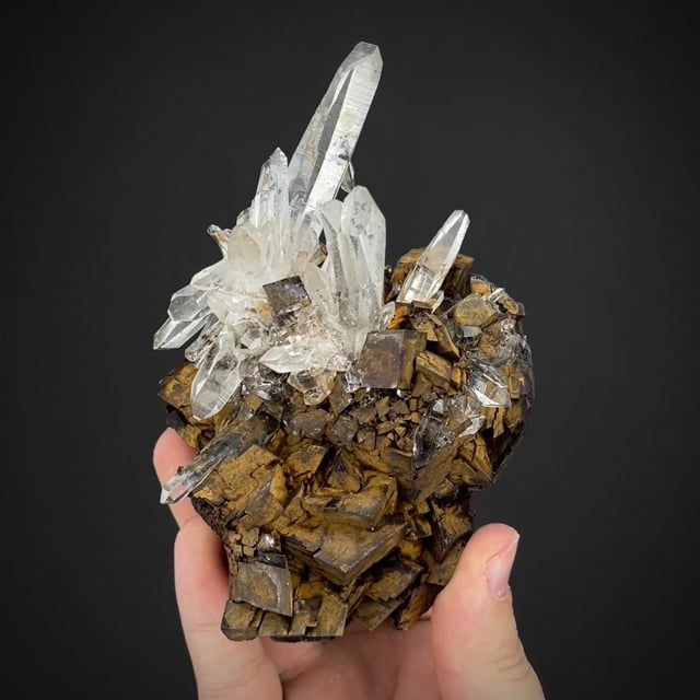 Quartz on Siderite | Taouz Caidat, Er-Rissani Cercle, Errachidia, Draa ...