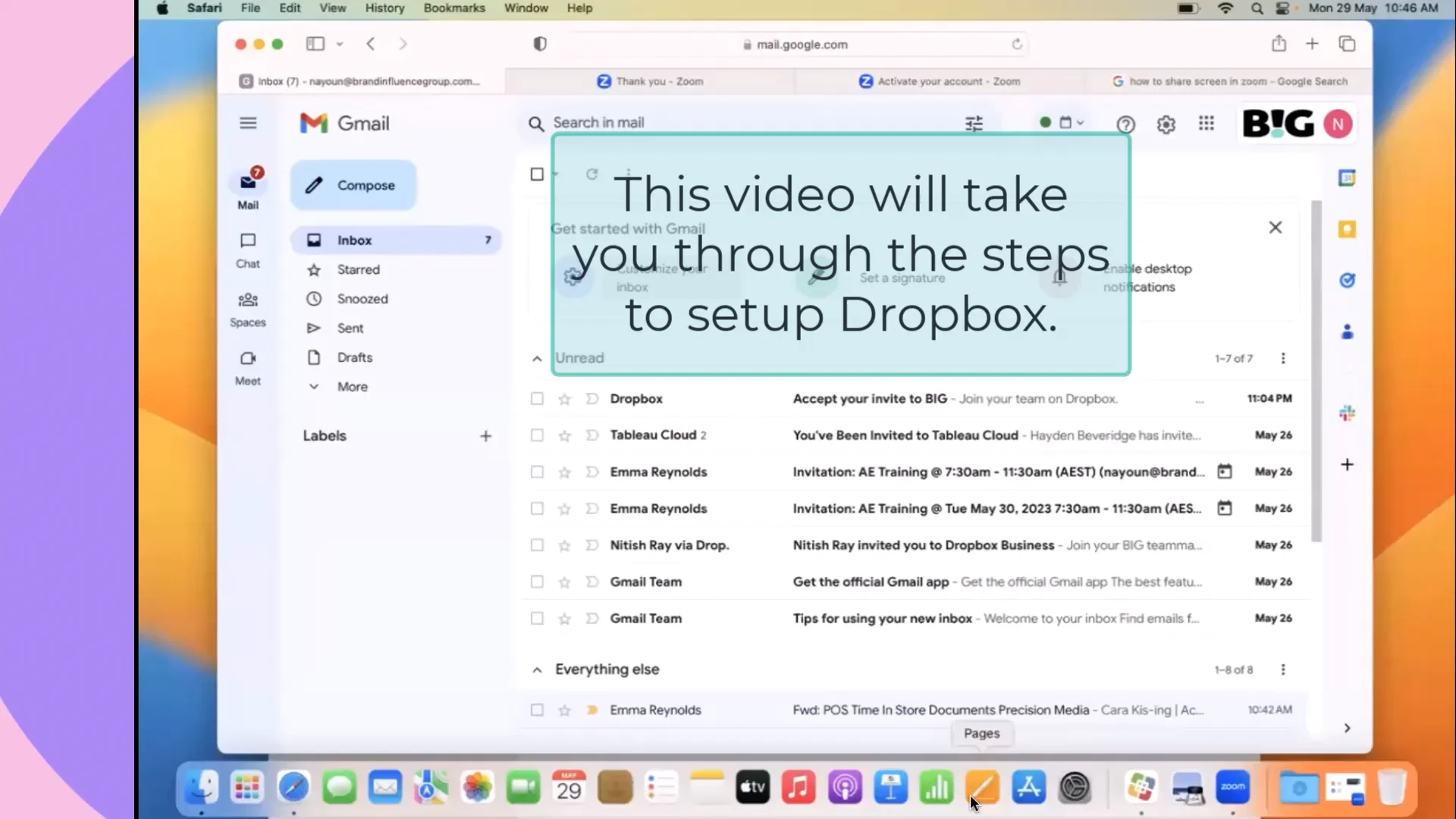 Dropbox Setup Final on Vimeo