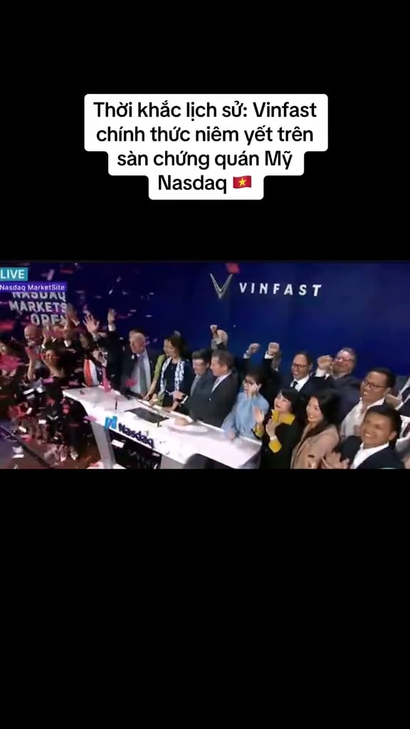 VinFast đã rung chuông ra mắt trên Nasdaq Global Select Market, chính thức trở thành công ty ...