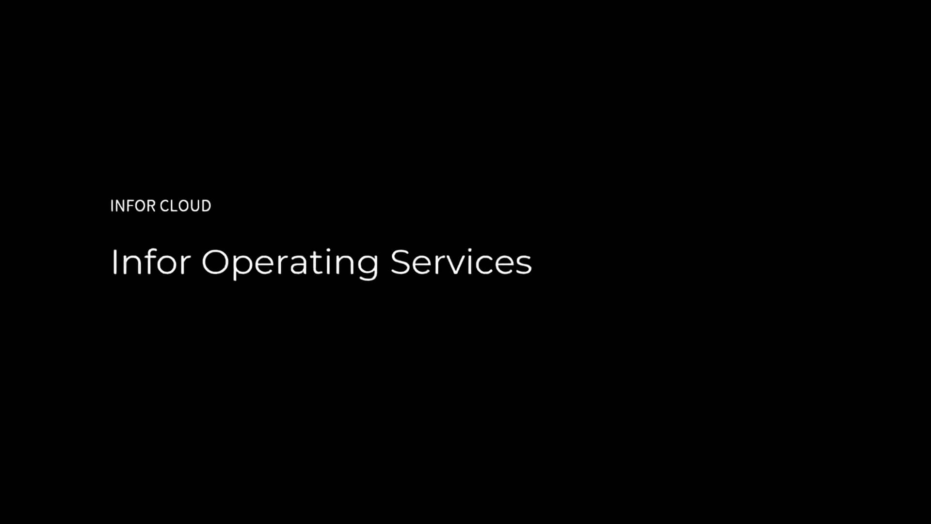 Infor OS overview 2021 on Vimeo