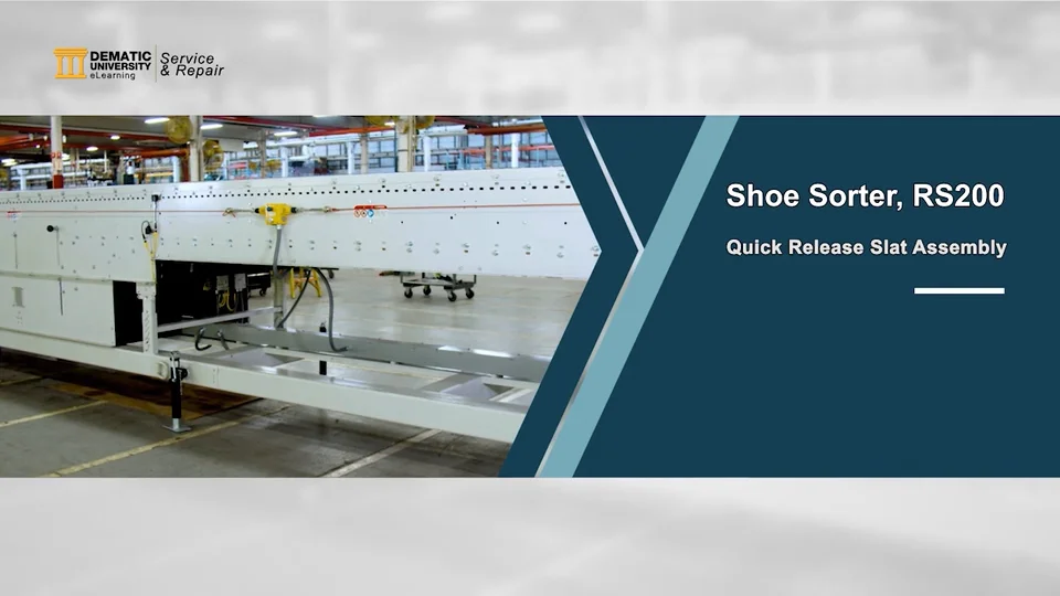 HowTo- Shoe Sorter RS200: Quick Release Slat Assembly on Vimeo