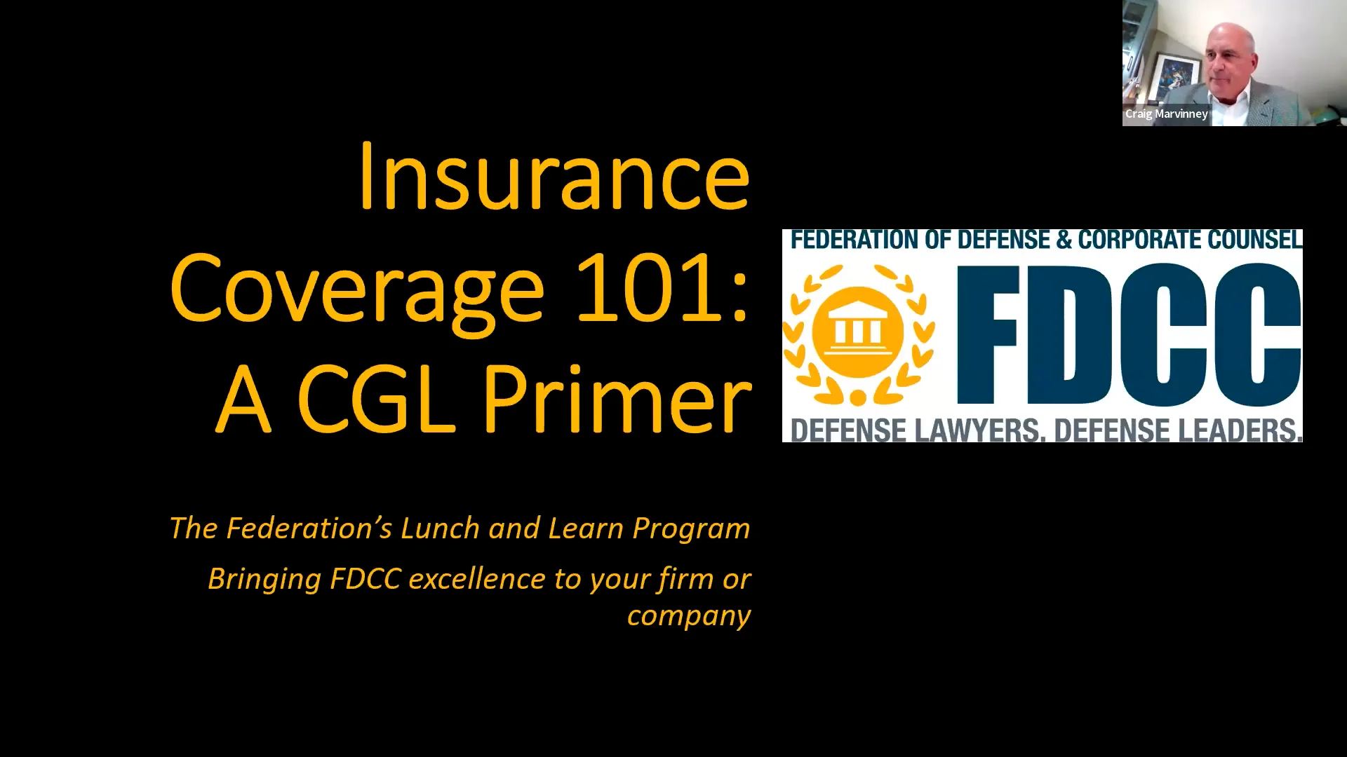 Insurance Coverage 101: A CGL Primer on Vimeo