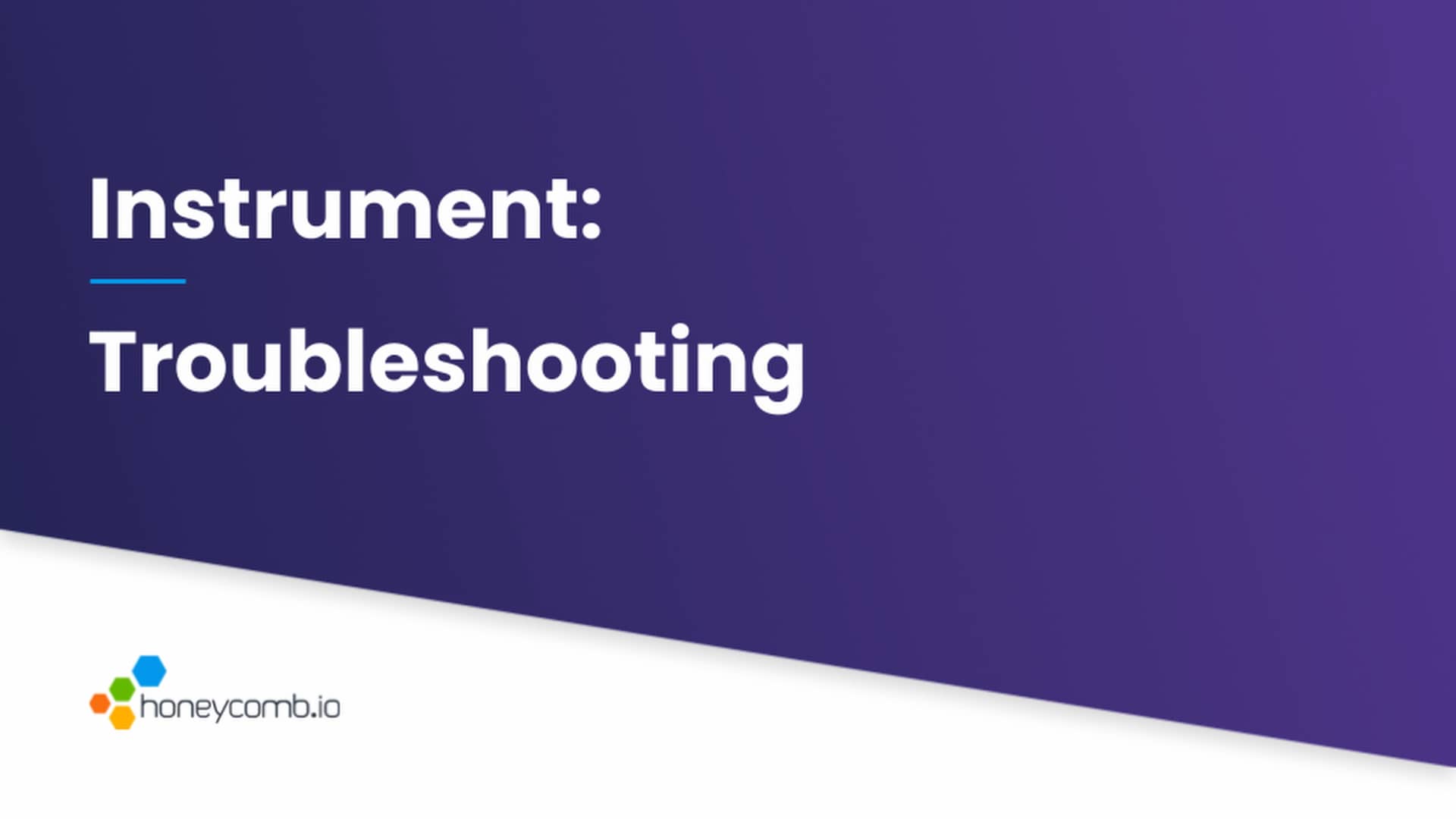 Instrument: Troubleshooting on Vimeo