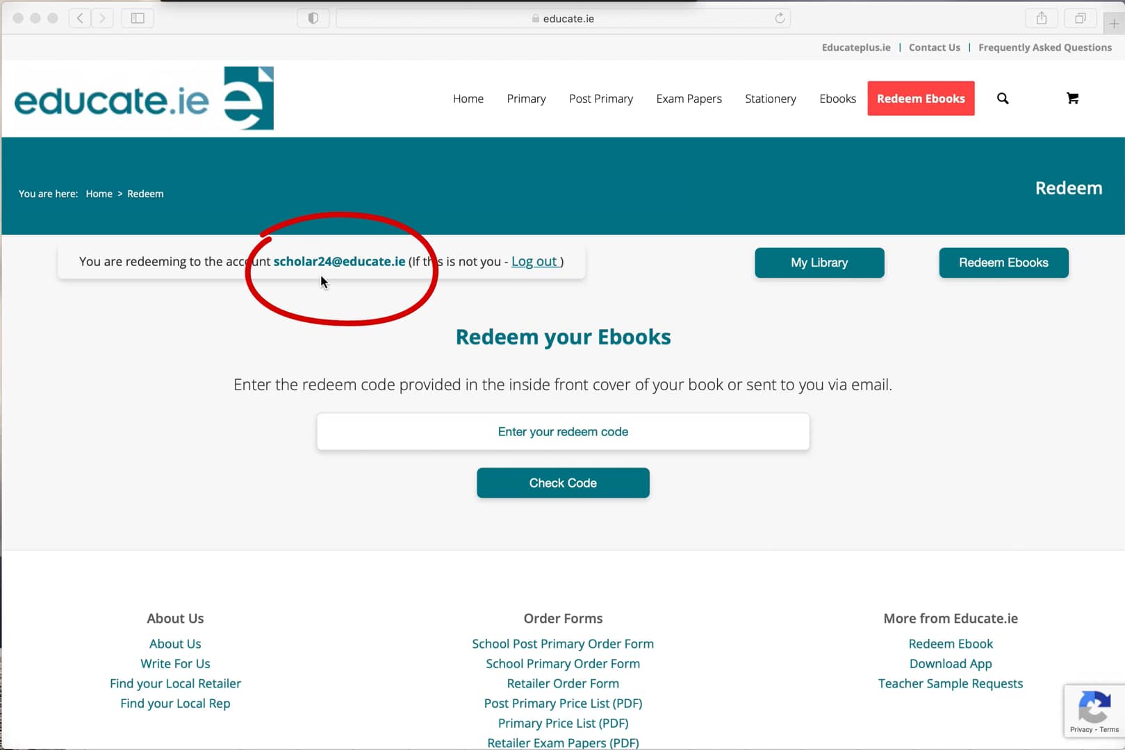 Redeeming eBooks on Educate.ie on Vimeo
