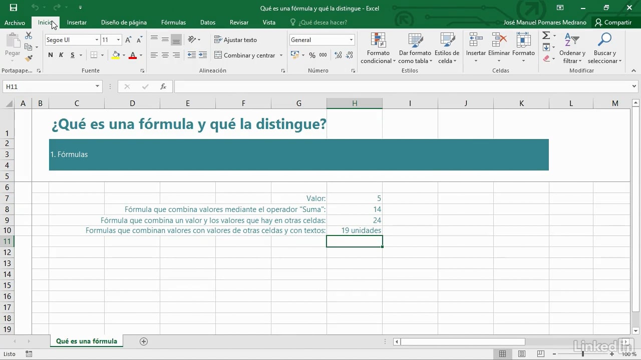 Curso de Excel unidad 2 Fórmulas en Excel on Vimeo