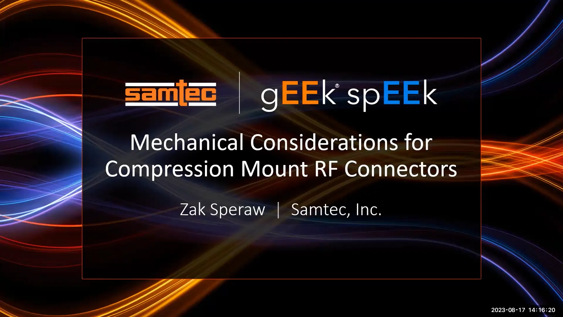 Webinar: Mechanical Considerations for Compression Mount RF Connectors