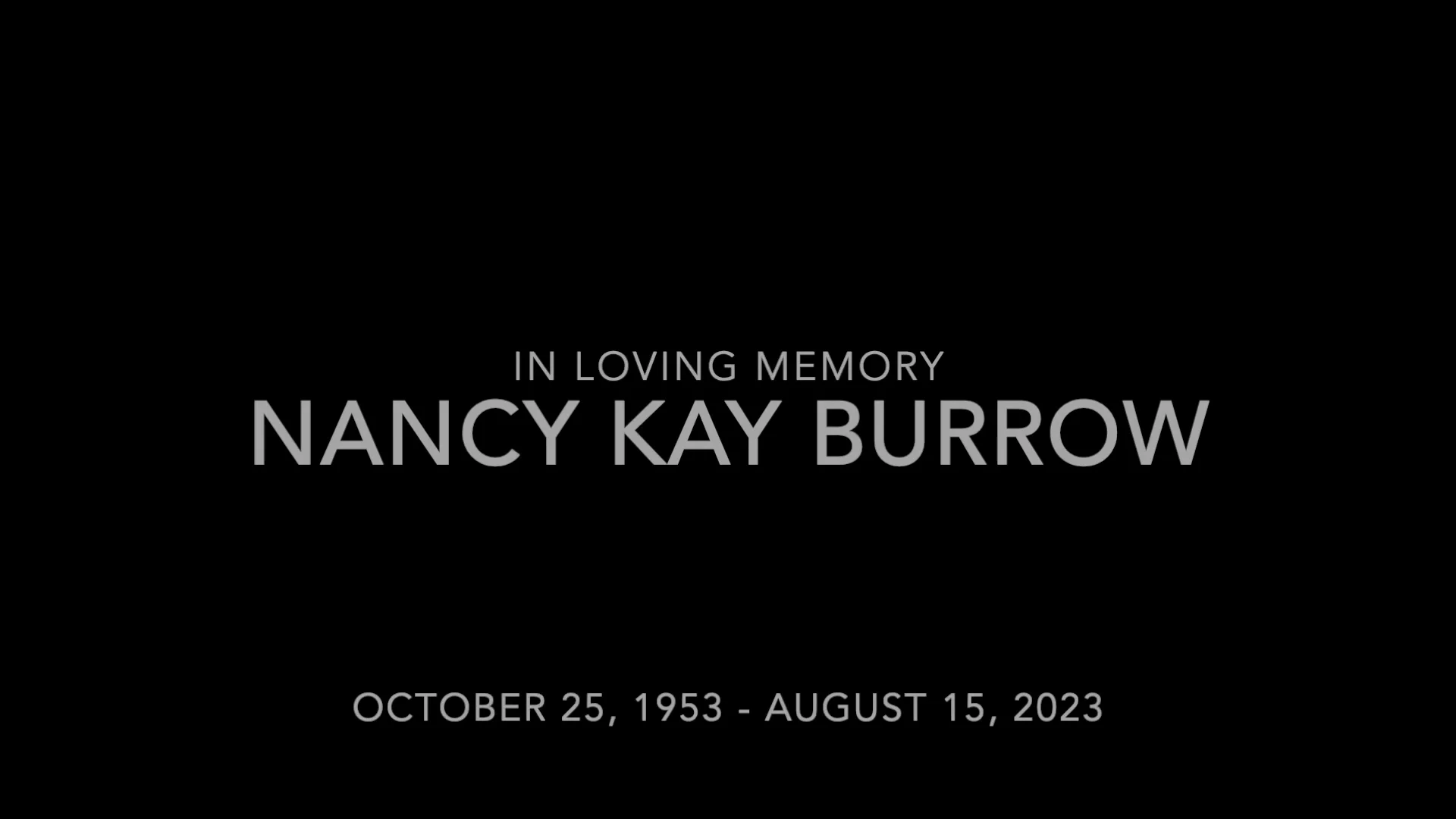 Nancy Burrow Video Tribute on Vimeo