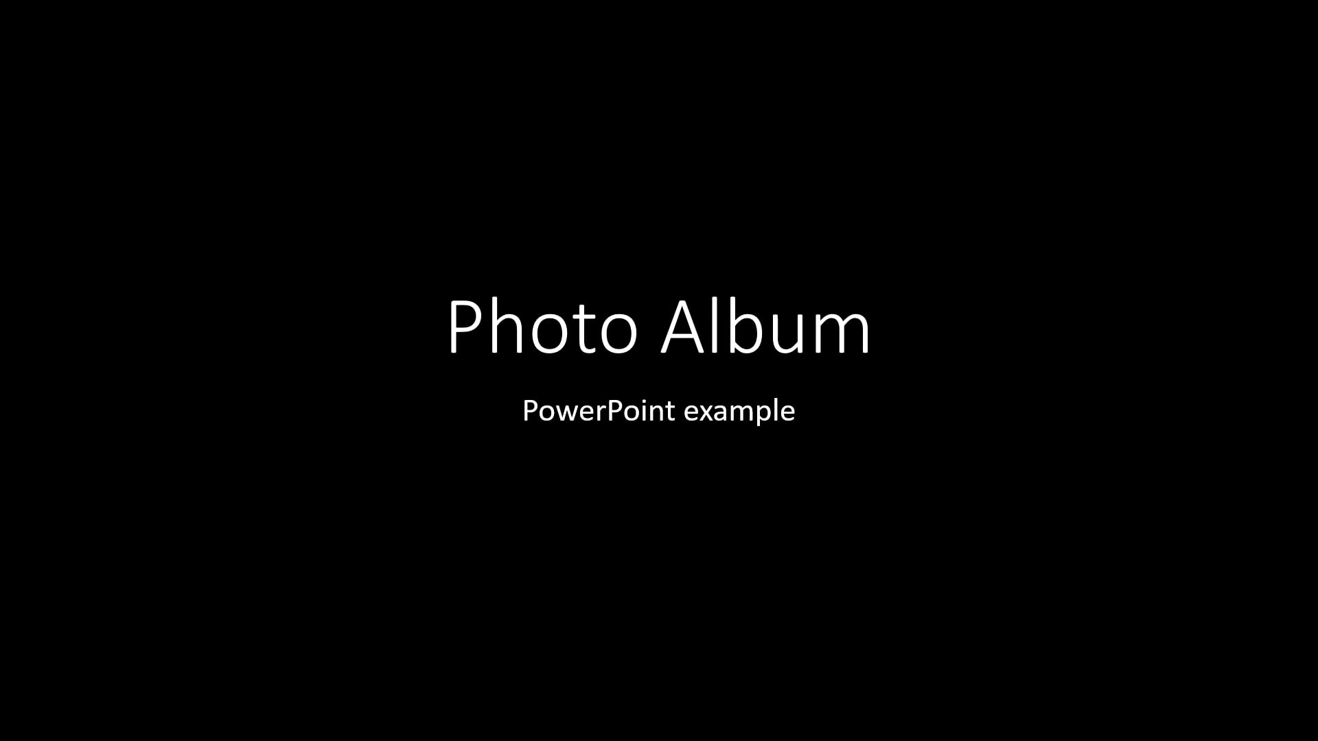 Photo Album - Powerpoint example on Vimeo
