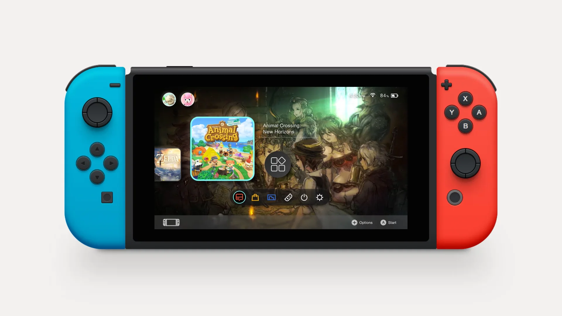 Nintendo Switch UI Concept: Game Library
