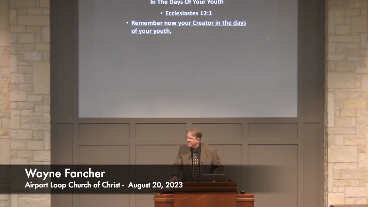 Remembering Your Creator In The Days Of Your Youth - Joseph (Wayne ...