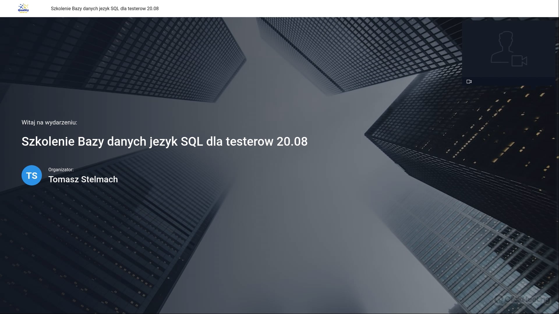 2023-08-20_Szkolenie_Bazy_danych_jezyk_SQL_dla_testerow_20_08 on Vimeo