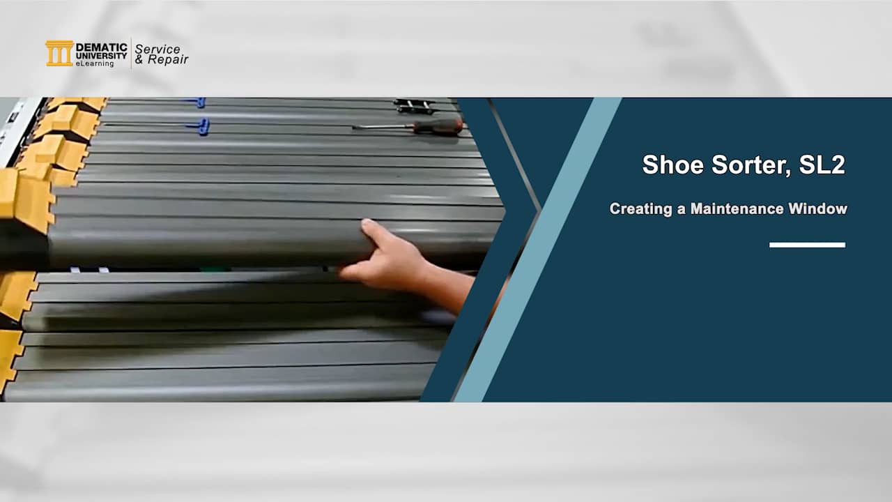 Shoe Sorter, SL2: Service and Repair-Creating a Maintenance Window on Vimeo
