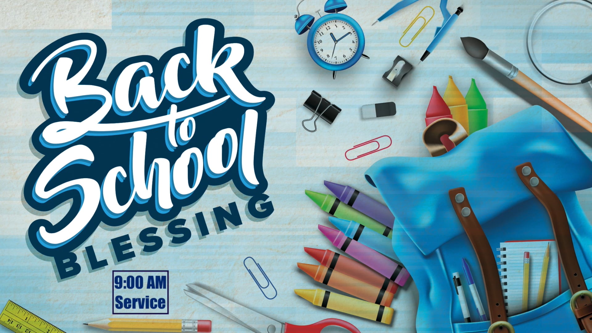 Back to School Blessing 9am and 1030 am on Vimeo