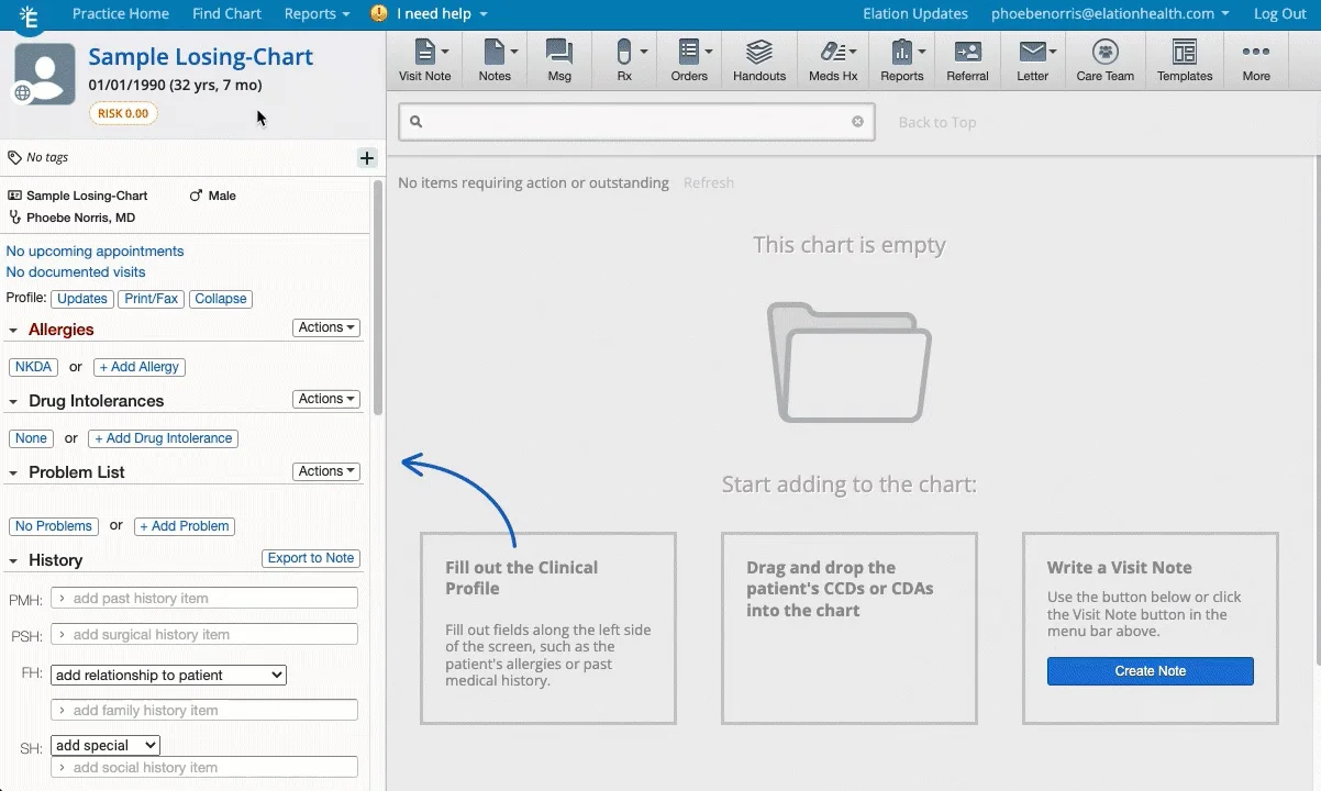 Elation Training- Merge Duplicate Patient Charts