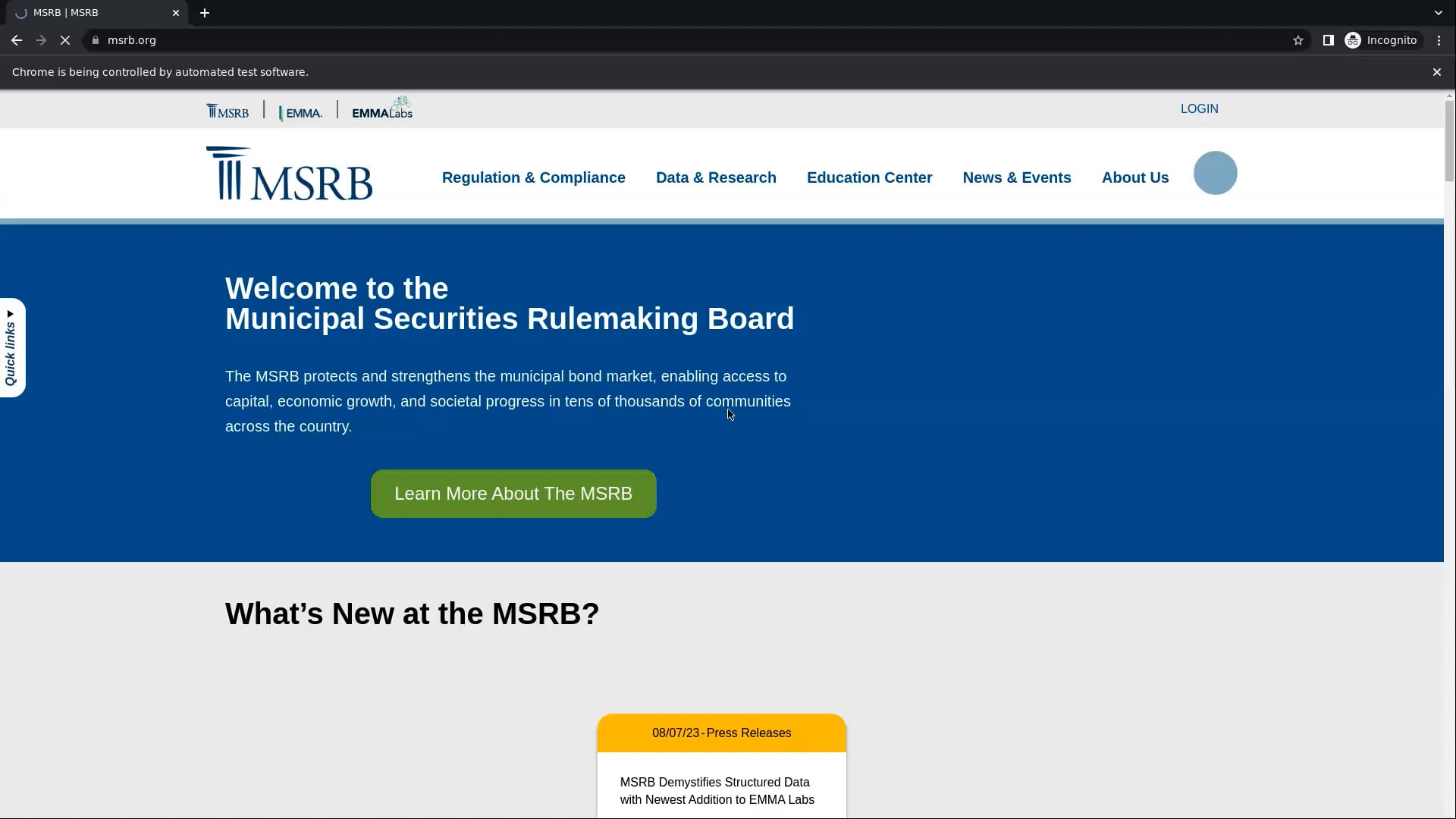 MSRB.org_Testing on Vimeo