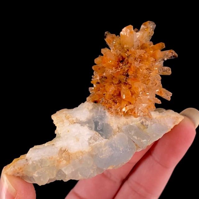 Creedite on Fluorite and Quartz | Navidad Mine, Abasolo, Rodeo, Rodeo ...