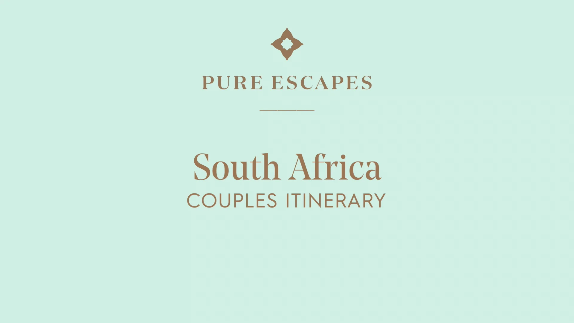 Pure Escapes SA Itinerary: Couples on Vimeo