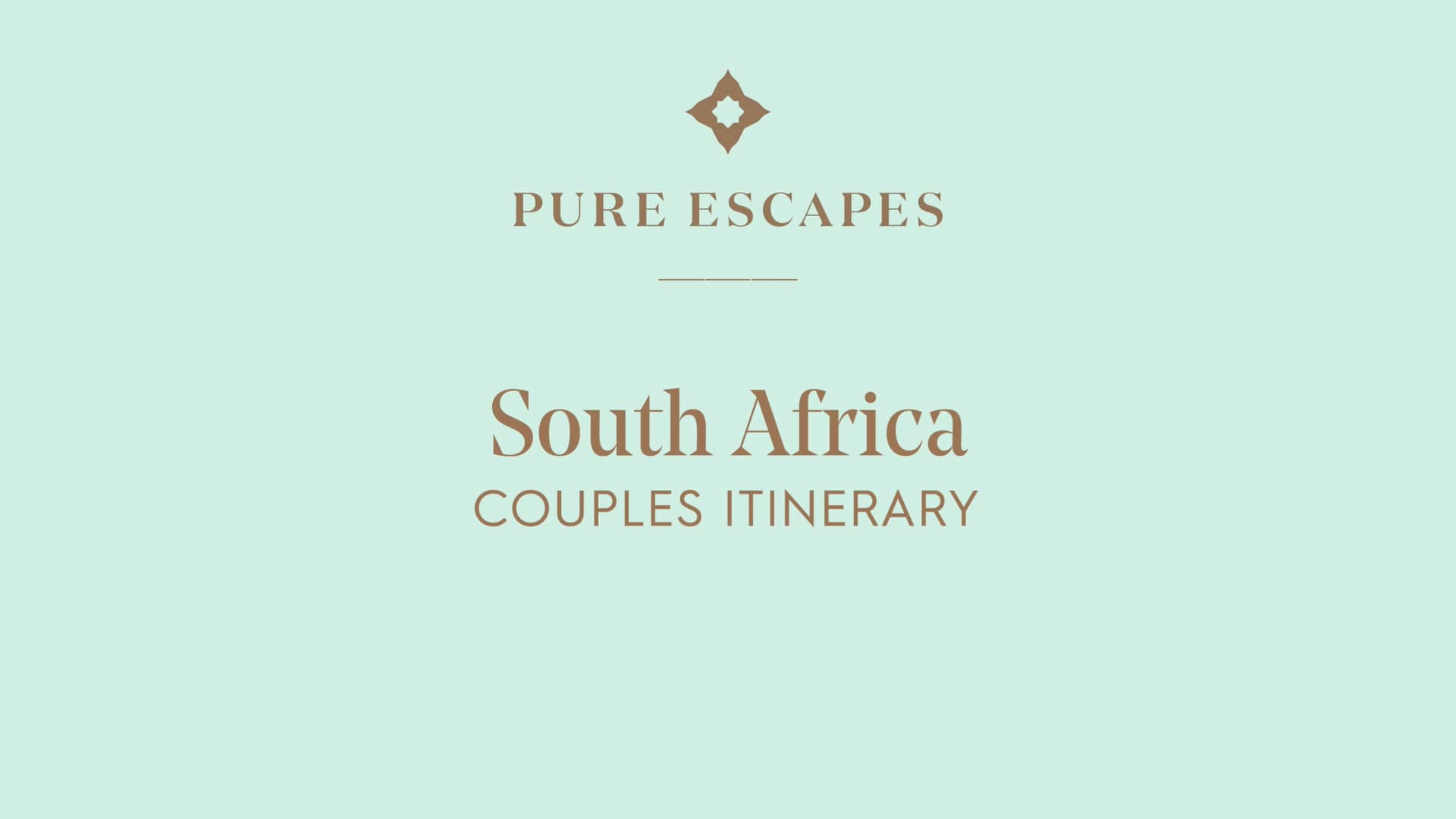 Pure Escapes SA Itinerary: Couples on Vimeo
